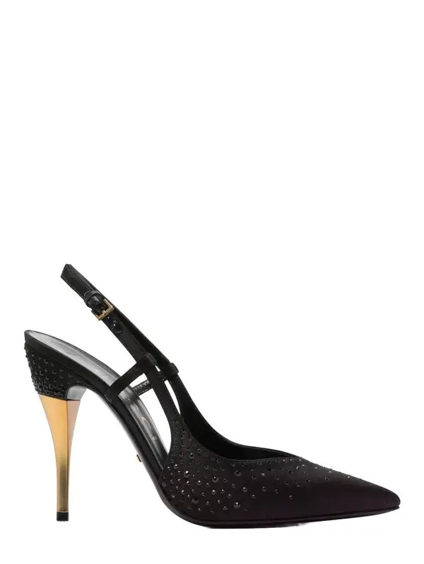 Gucci 115mm Crystal-embellished Slingback Pumps - Black