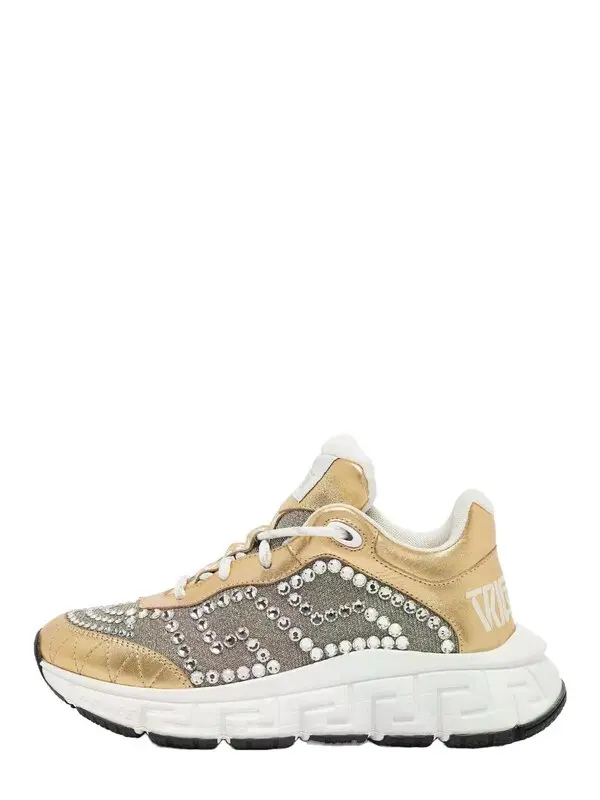 Versace 2024 Crystal Embellishment Sneakers - Yellow