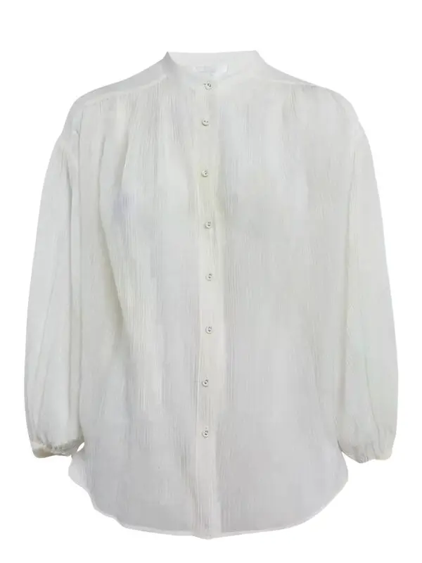 Zimmermann Plissé-effect Button-up Shirt - White