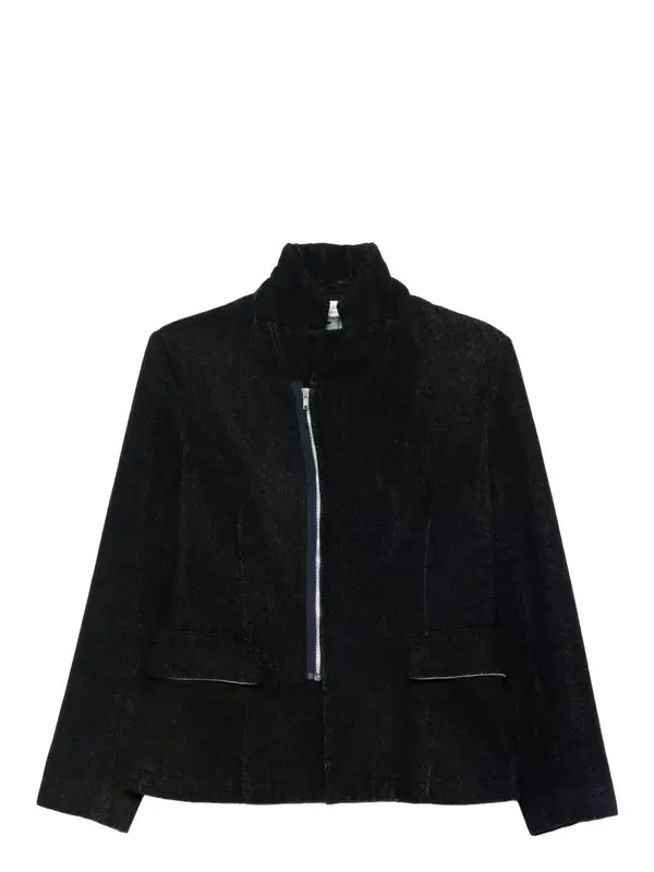 Comme Des Garçons 1990s Asymmetric Zip Jacket - Black