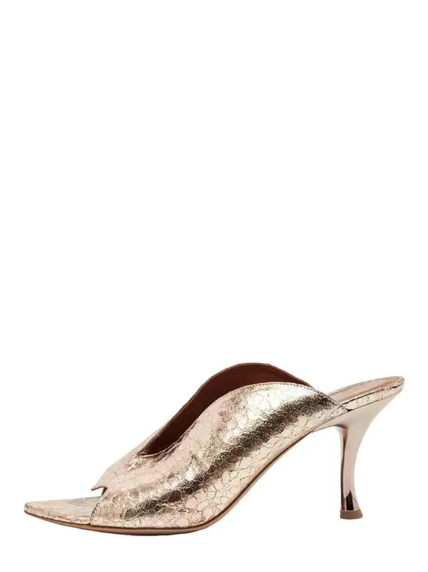 MALONE SOULIERS 90mm Leather Heeled Mules - Neutrals