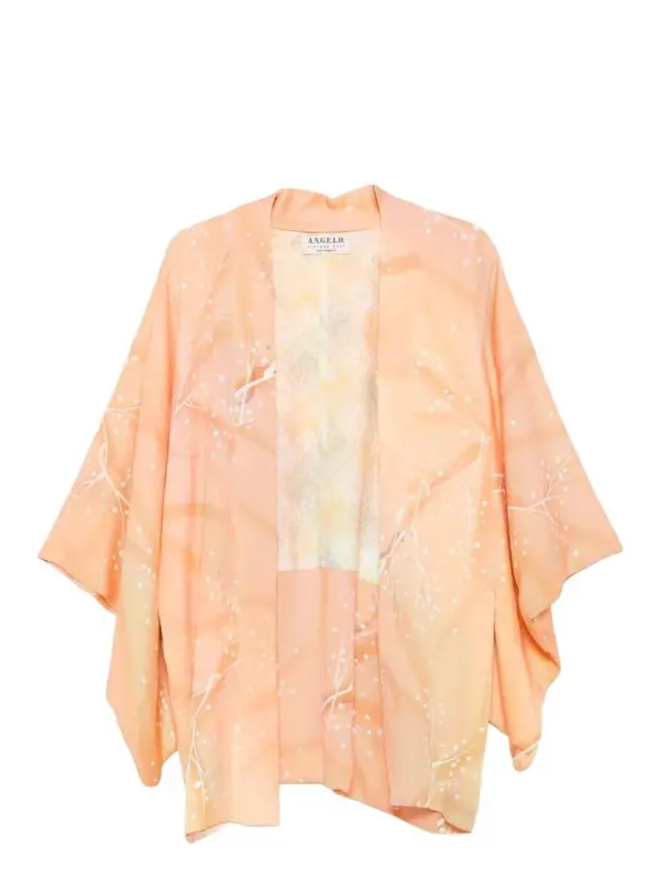 A.N.G.E.L.O. VINTAGE CULT 1980s Floral Silk Jacket - Orange