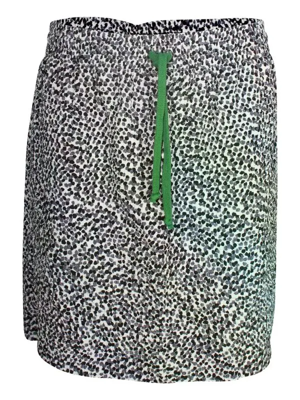 Celine Polka-dot Drawstring Mini Skirt - White