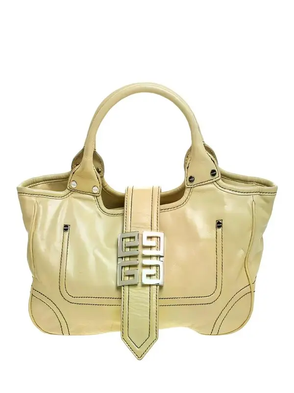 Givenchy Logo-plaque Leather Tote Bag - Yellow