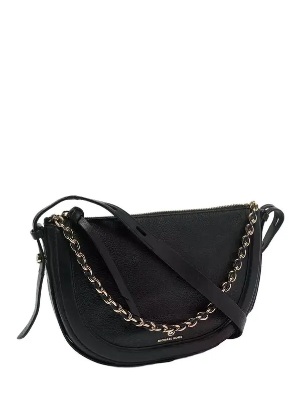 Michael Kors Jagger Leather Chain Shoulder Bag - Black