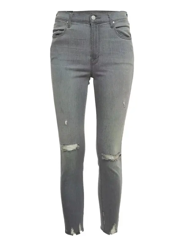 J Brand Distressed Four-pocket Jeans - Grey