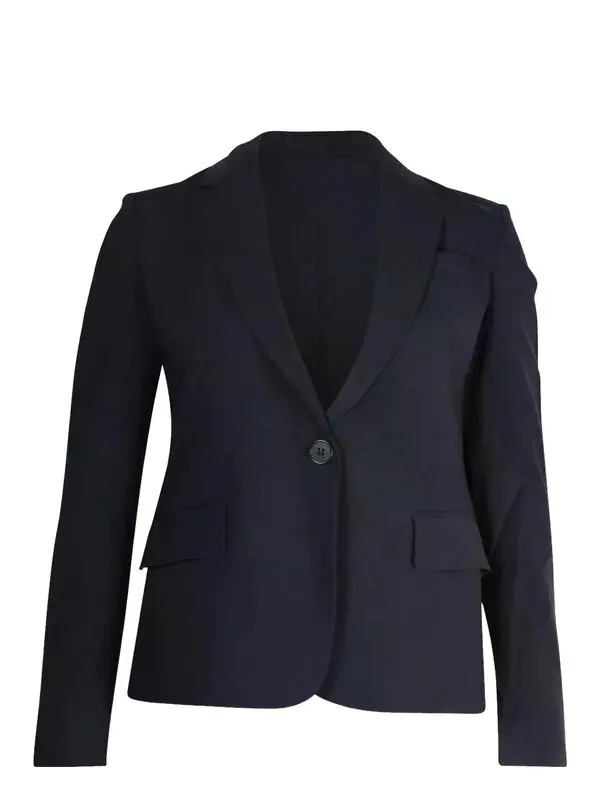 Theory Single-breasted Wool Blazer - Blue