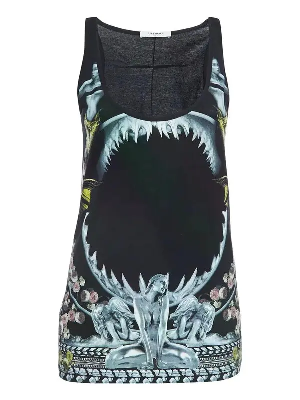 Givenchy Graphic Print Tank Top - Black