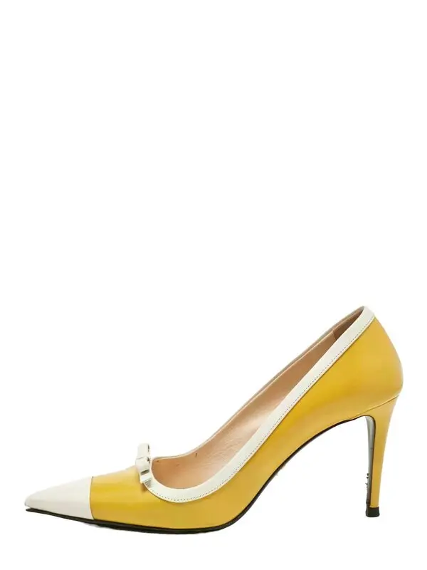 Prada 90mm Pointed-toe Heeled Pumps - Yellow