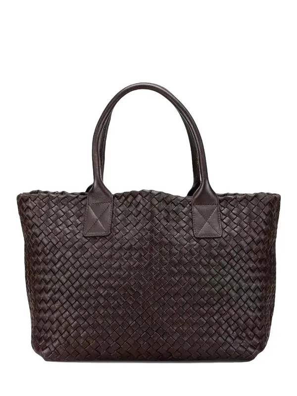 Bottega Veneta Pre-owned Intreccio Cabat Tote Bag - Brown