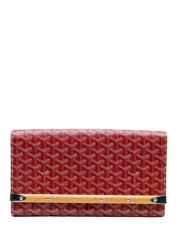 Goyard 2012 Monte Carlo Bois Clutch Bag - Red