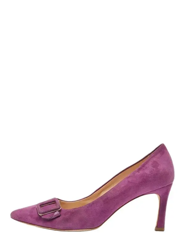 TOD'S Buckle-detail Pointed-toe Pumps - Purple