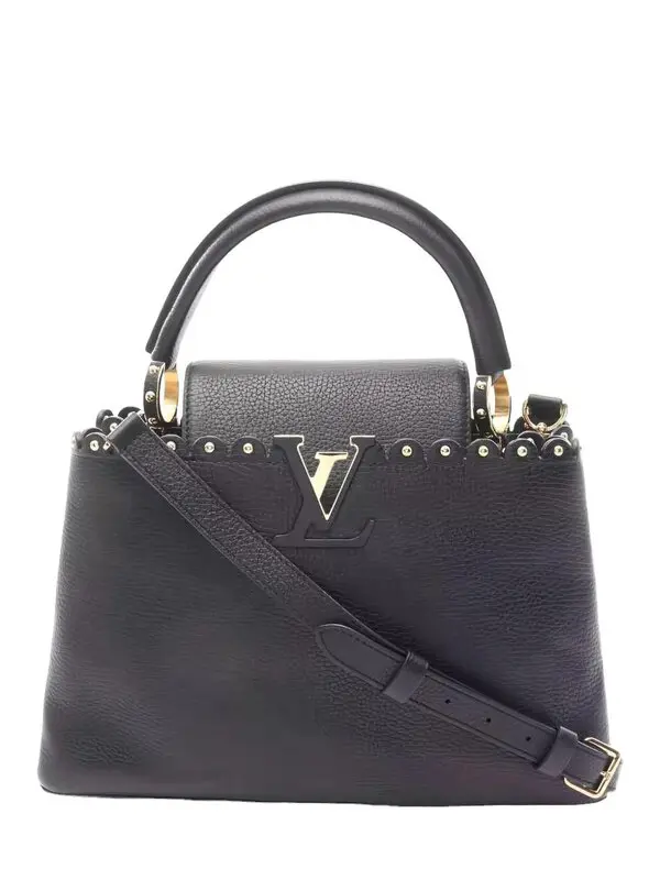 LOUIS VUITTON Capucines Pm Tote Bag - Black