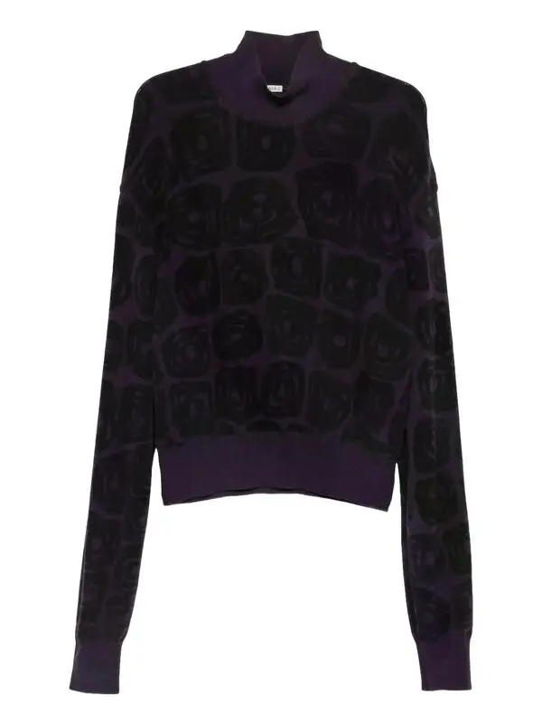 Alaïa 1990s Wool Roll-neck Sweater - Purple