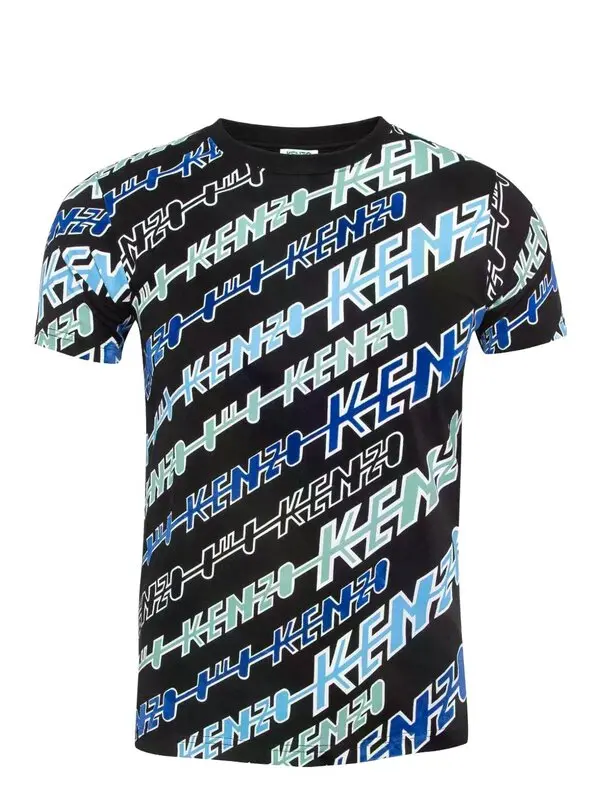 Kenzo All-over Logo T-shirt - Black