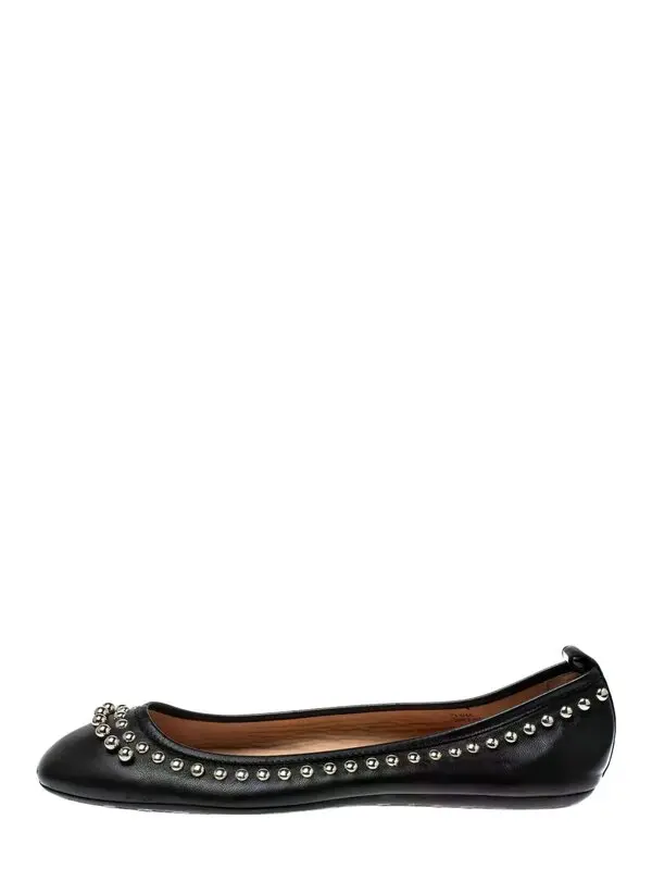 TOD'S Stud-detail Leather Ballet Flats - Black