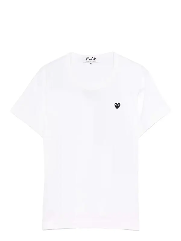 Comme Des Garçons Logo-appliqué T-shirt - White