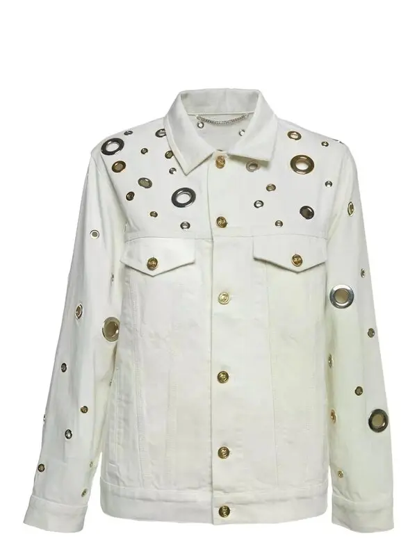 Kenzo Grommet Eyelet Denim Jacket - White