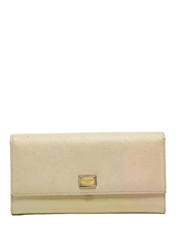 Dolce & Gabbana Logo-plaque Clutch - Neutrals