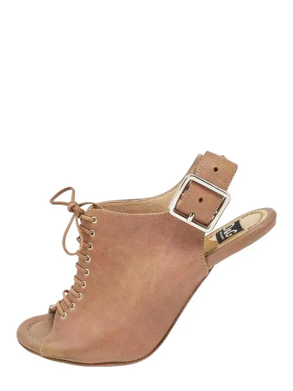 Dolce & Gabbana 100mm Leather Block-heel Sandals - Brown
