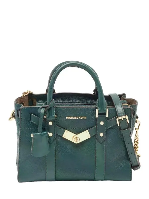 Michael Kors Logo-lettering Leather Tote Bag - Green