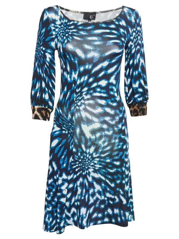 Just Cavalli Vintage Printed Midi Dress - Blue