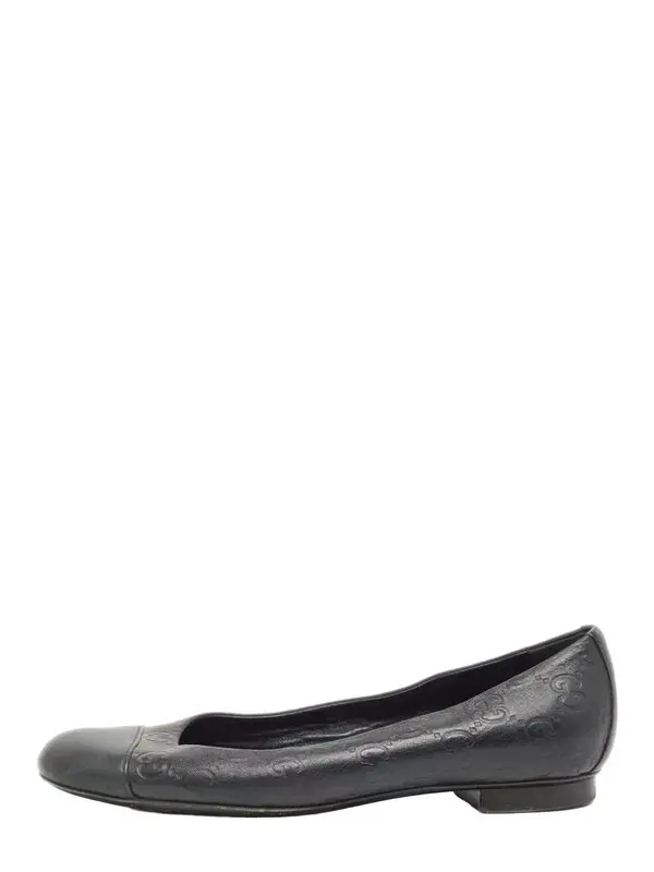 Gucci Gg Canvas Ballet Flats - Black