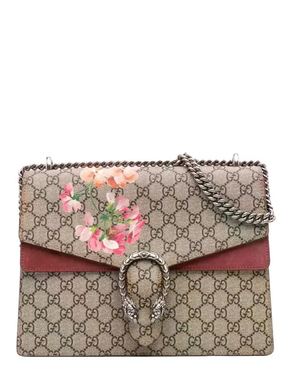 Gucci Gg Supreme Blooms Dionysus Shoulder Bag - Brown
