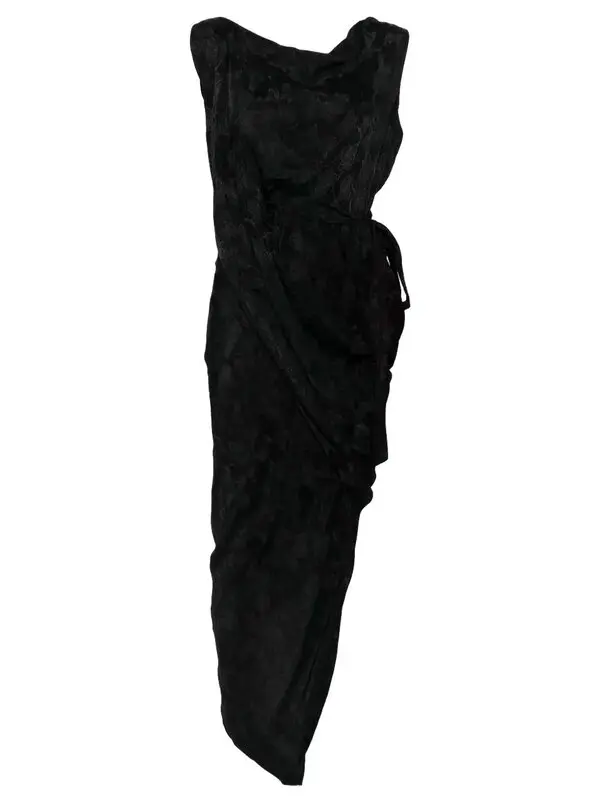 VIVIENNE WESTWOOD 2010s Draped Floral Dress - Black