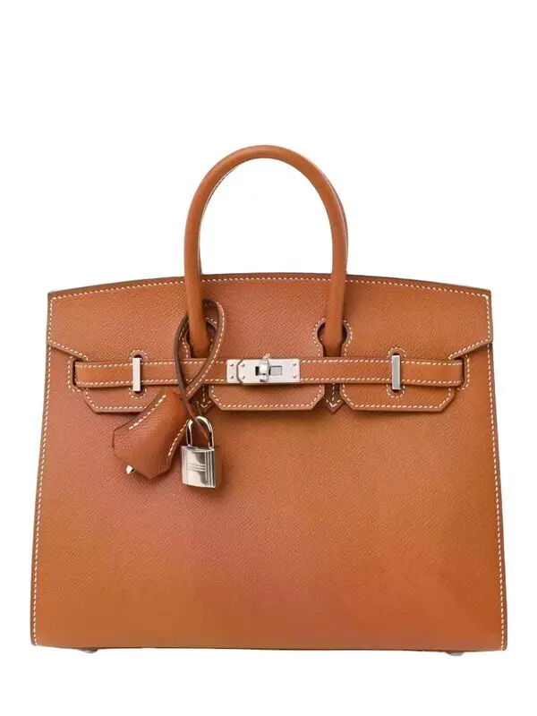 Hermès 2023 Birkin Sellier 25 Epsom Leather Handbag - Brown
