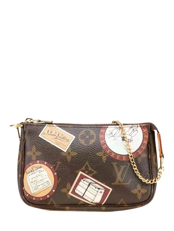 LOUIS VUITTON 2008 Monogram Patch Mini Pochette Accessoires - Brown