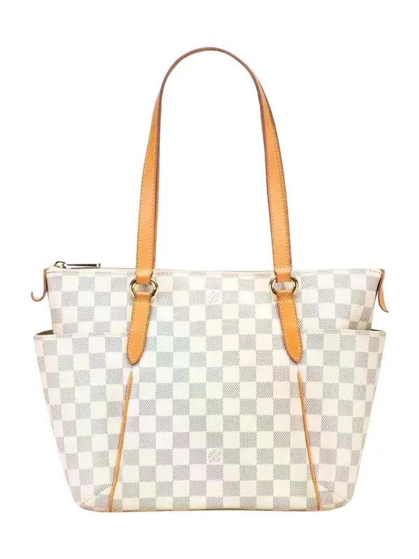 LOUIS VUITTON 2009 Damier Azur Totally Pm Tote Bag - White