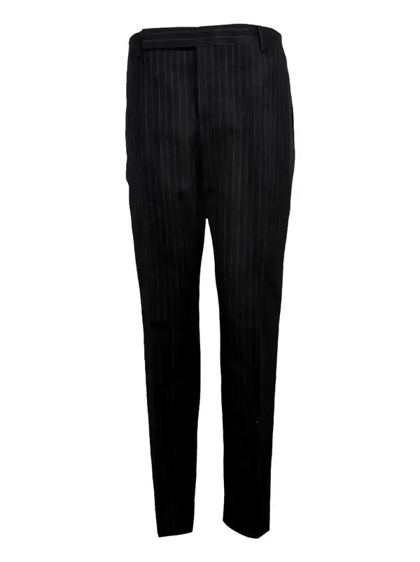 Saint Laurent Pinstripe Trousers - Black