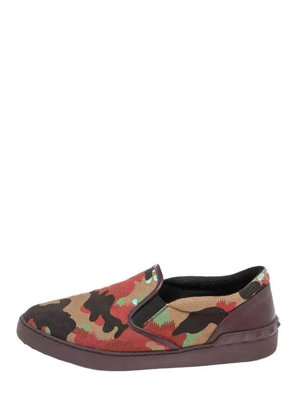 Valentino Garavani Camouflage-print Slip-on Sneakers - Red