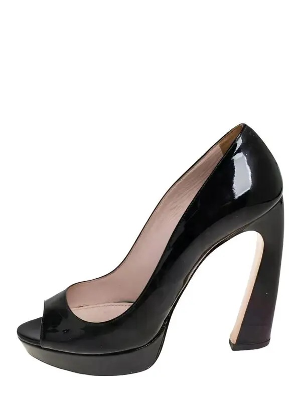 Miu Miu 120mm Patent-leather Sandals - Black