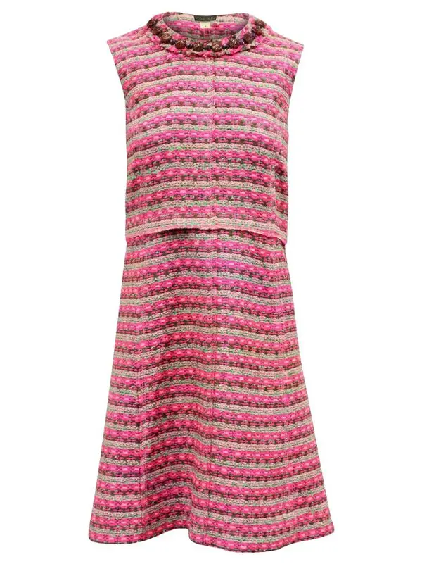 Marc Jacobs Striped Sleeveless Shift Dress - Pink