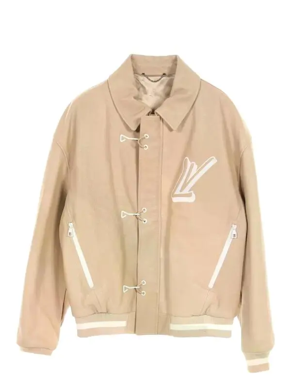 LOUIS VUITTON Leather Bomber Jacket - Neutrals
