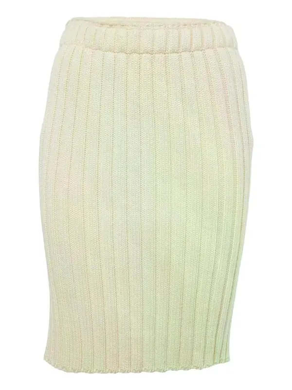 Dolce & Gabbana Ribbed-knit Skirt - White