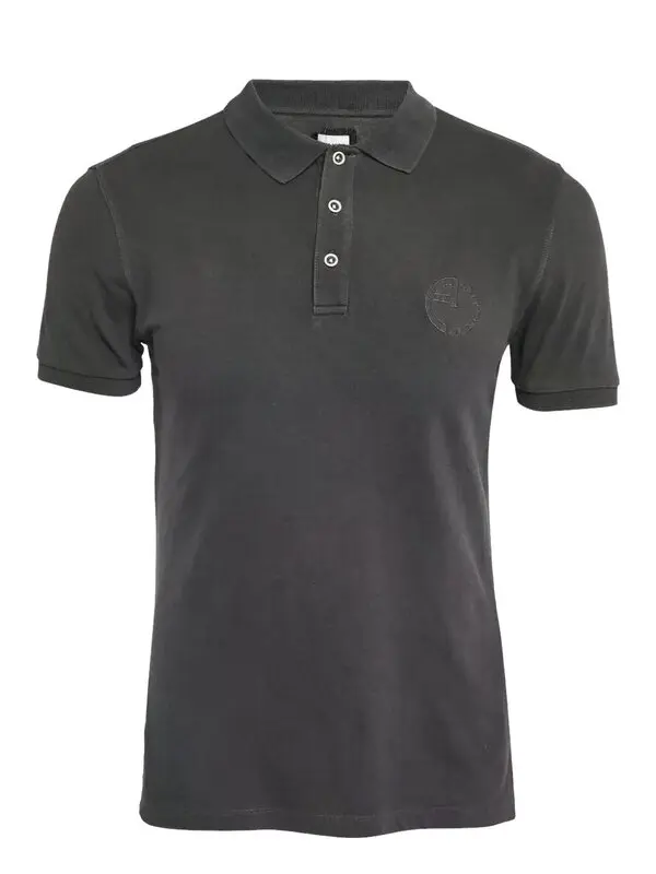 ARMANI Logo-embroidered Polo Shirt - Grey
