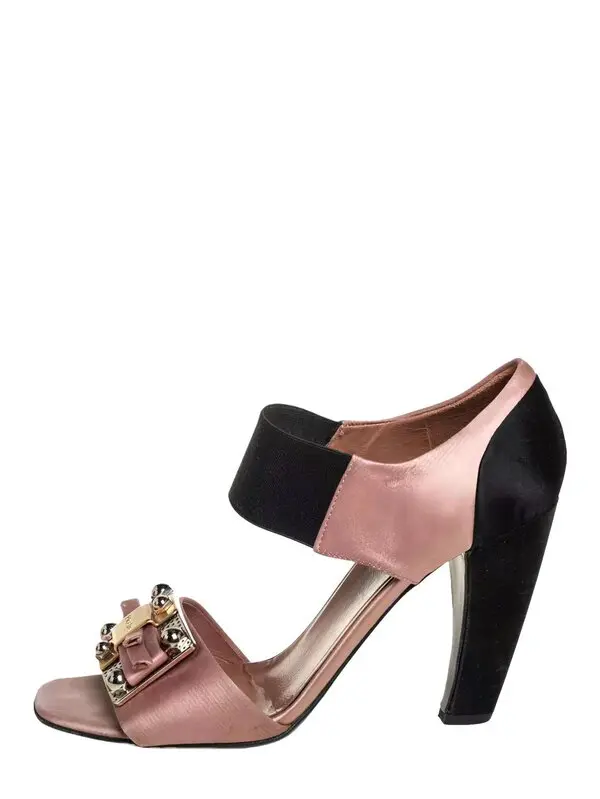 Prada 100mm Leather Heeled Sandals - Neutrals