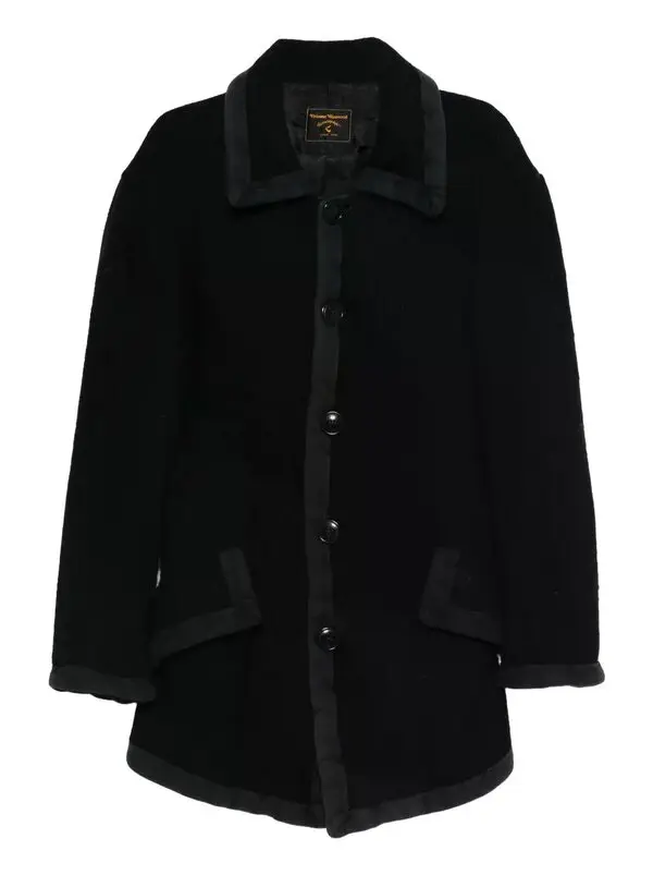 VIVIENNE WESTWOOD 1990s Single-breasted Wool Coat - Black