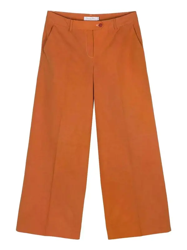 Dior 2000s Wide Leg Trousers - Orange