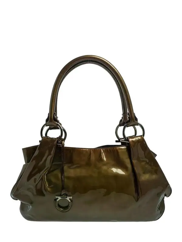 FERRAGAMO Gancini-charm Tote Bag - Green