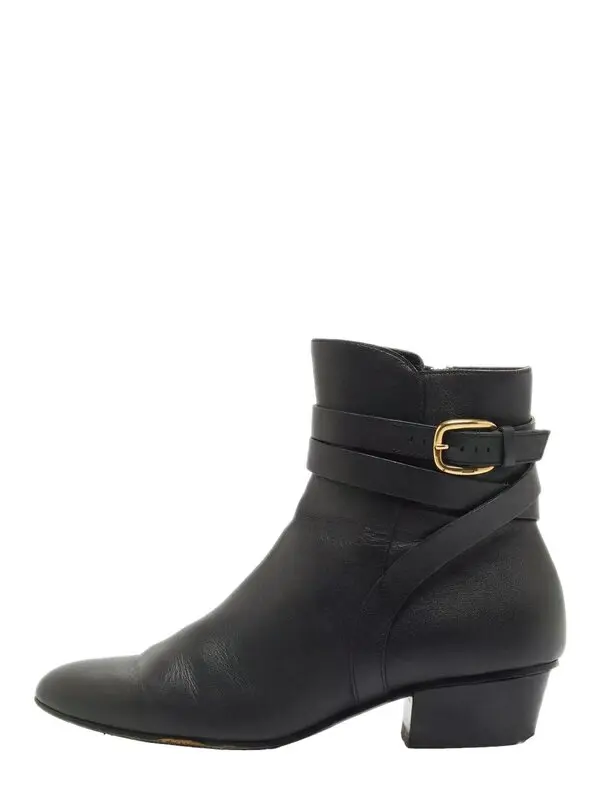 Gucci Leather Ankle Boots - Black
