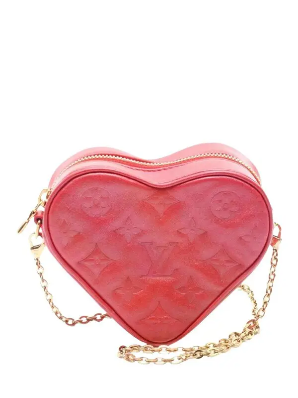 LOUIS VUITTON 2010s Heart On Chain Shoulder Bag - Red