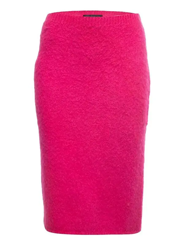Versace Mohair-blend High-waisted Skirt - Pink