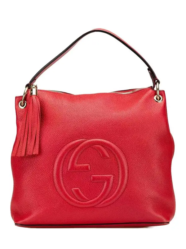 Gucci Large Soho Convertible Hobo Satchel - Red