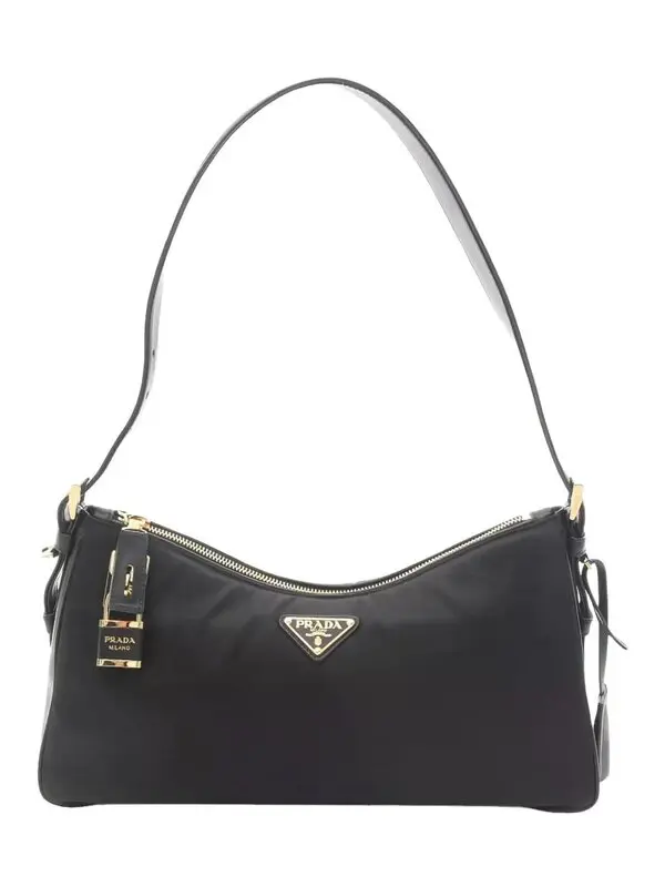 Prada Triangle-logo Shoulder Bag - Black
