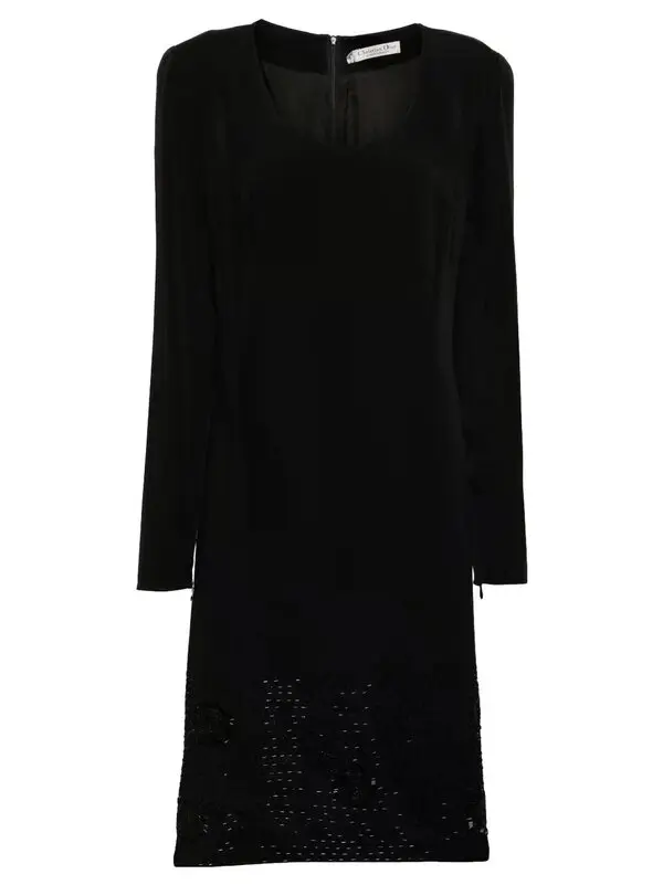 Dior 1990s Bead-detailing Midi Dress - Black