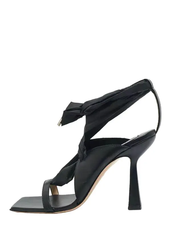 Sarah & Sebastian 115mm Sebastian Leather Sandals - Black